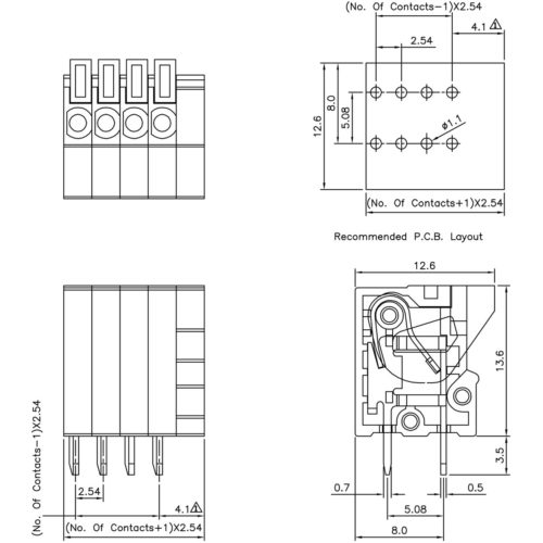 2 Pin Spring Terminal - Protostack